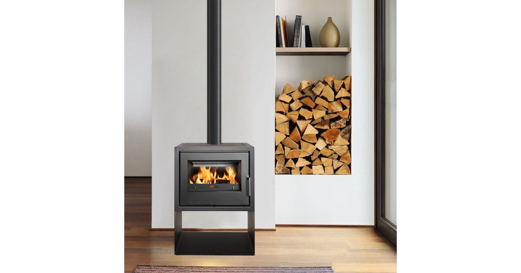 Mullit LIANA LA fatüzelésű kandallókályha 150mm 10kW - MULLIT - eKANDALLO